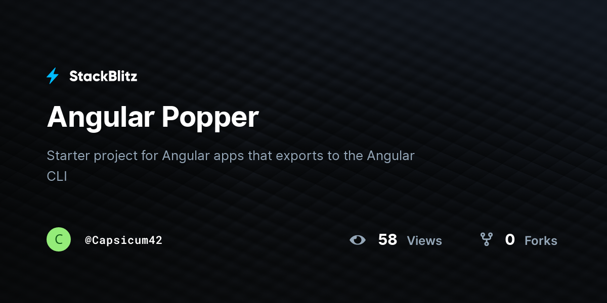 Angular Popper - StackBlitz