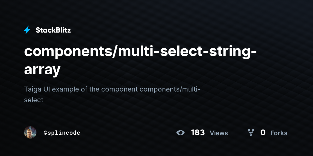 components/multi-select-string-array - StackBlitz