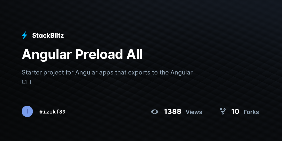 Angular Preload All - StackBlitz