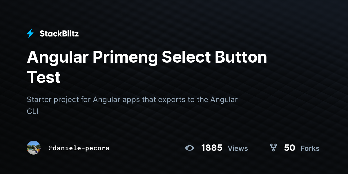 Angular Primeng Select Button Test - StackBlitz