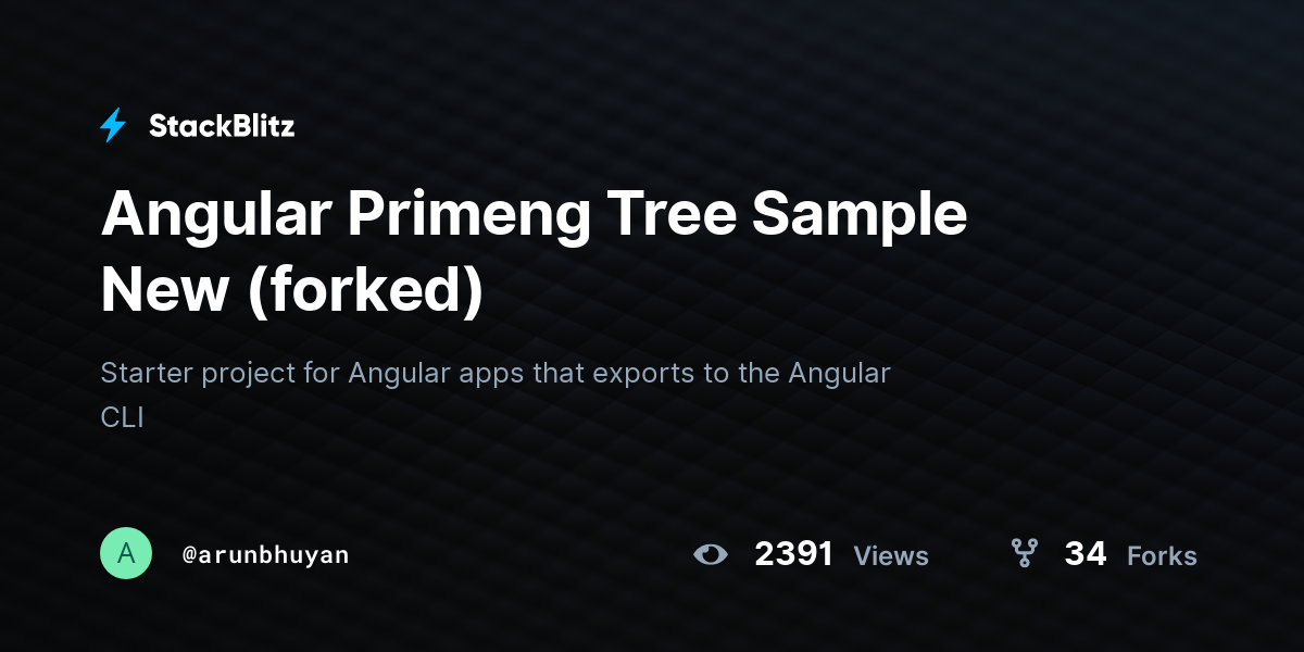 Angular Primeng Tree Sample New Forked Stackblitz 