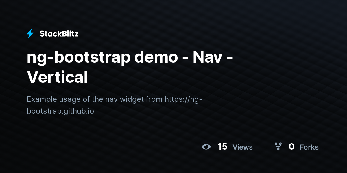 ng-bootstrap demo - Nav - Vertical - StackBlitz