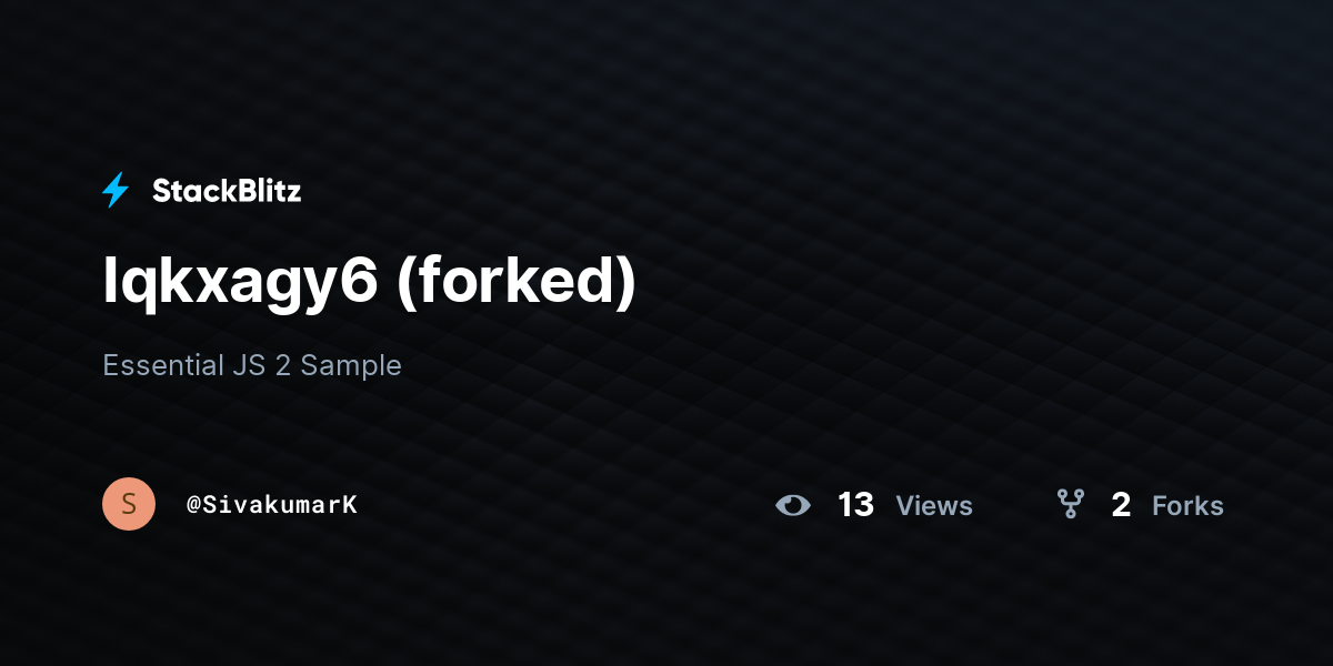 Iqkxagy6 (forked) - StackBlitz