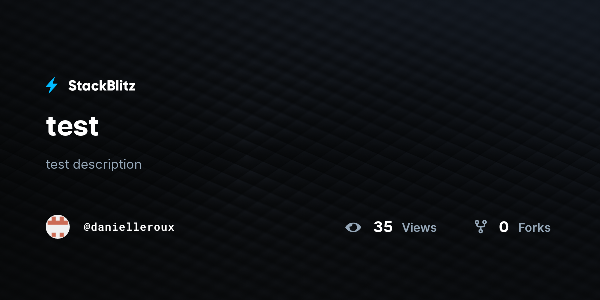 Test Stackblitz