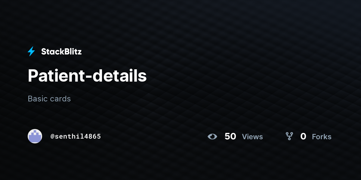 Patient-details - StackBlitz