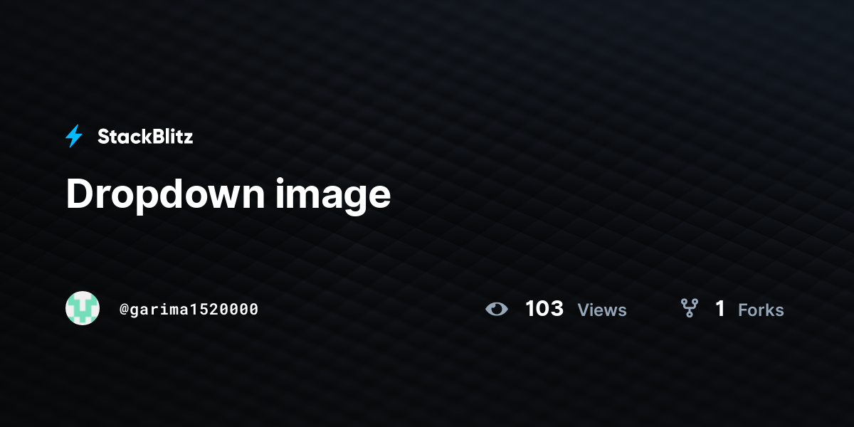 Dropdown image - StackBlitz