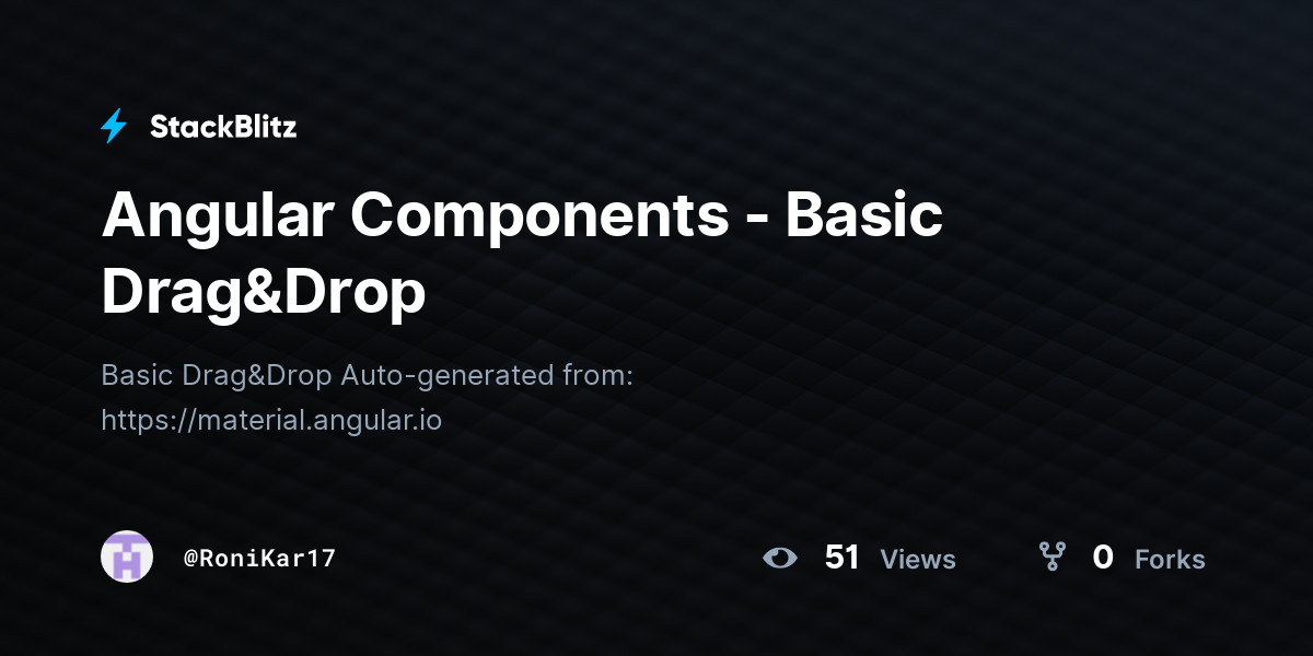 Angular Components - Basic Drag&Drop - StackBlitz