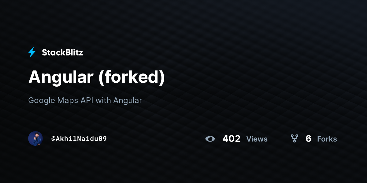 Angular (forked) - StackBlitz