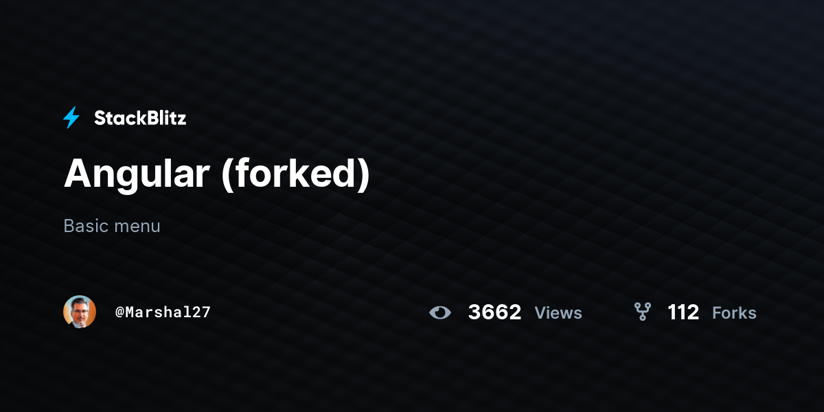 Angular (forked) - StackBlitz