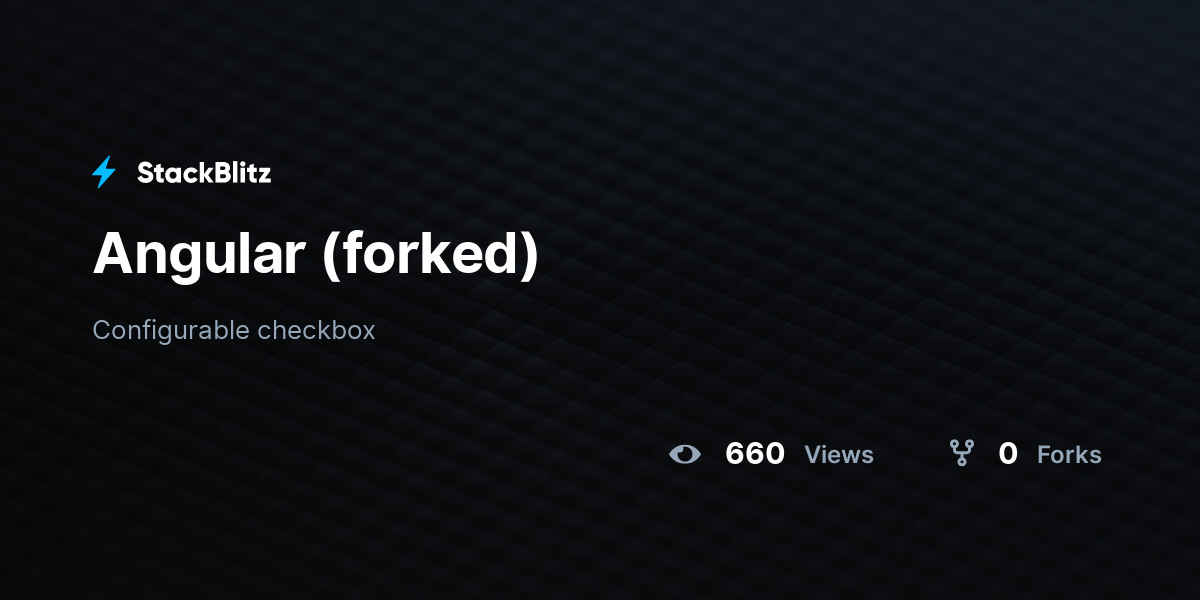 Angular (forked) - StackBlitz
