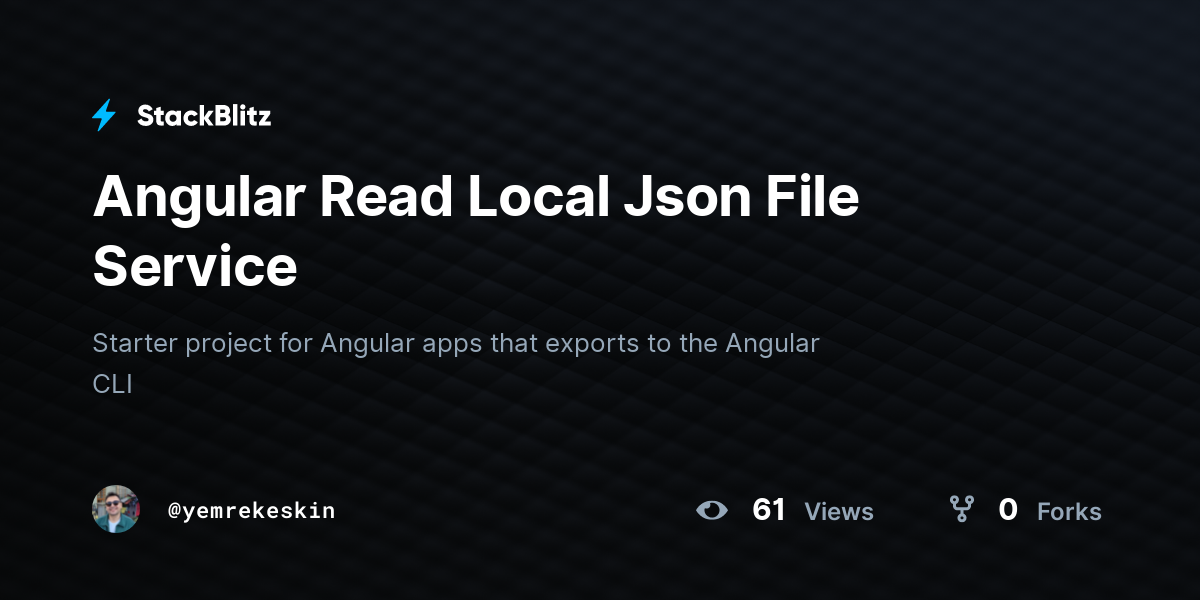 Angular Read Local Json File Service - StackBlitz