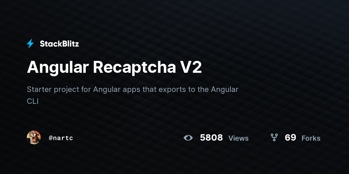 Angular Recaptcha V2 - StackBlitz