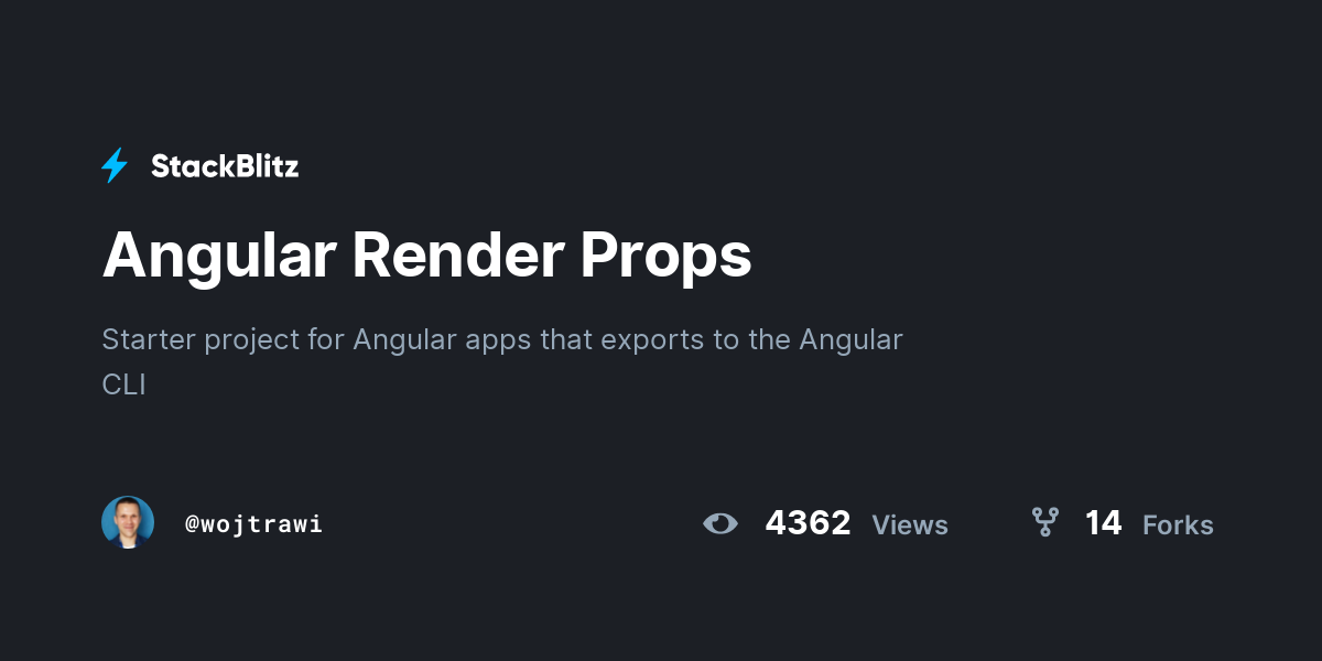 Angular Render Props - StackBlitz