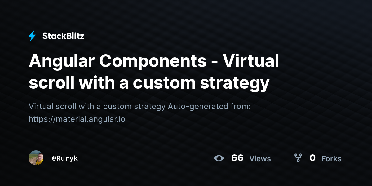 Angular Components - Virtual scroll with a custom strategy - StackBlitz