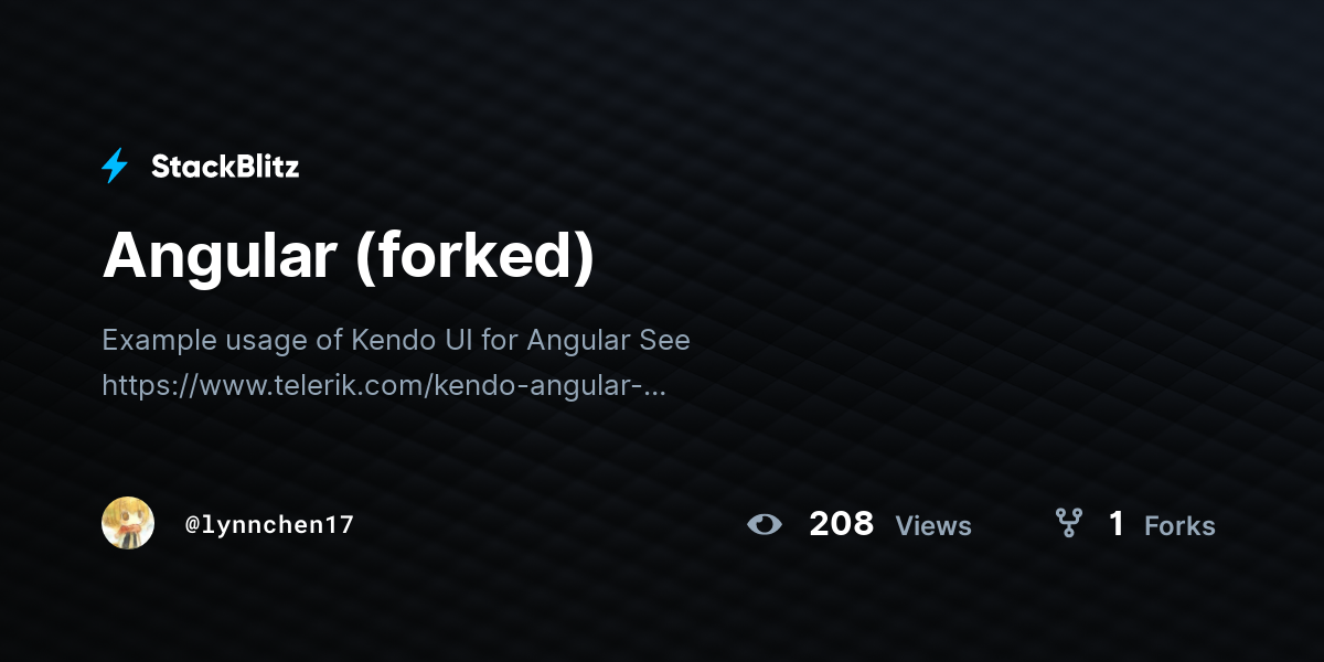Angular (forked) - StackBlitz
