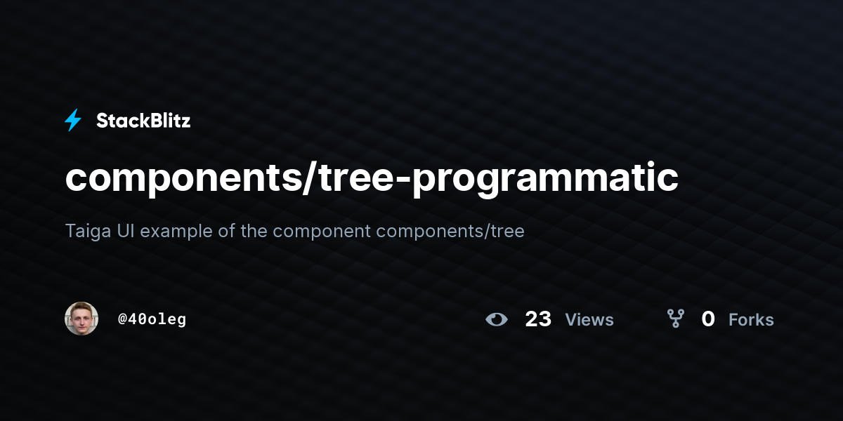components/tree-programmatic - StackBlitz