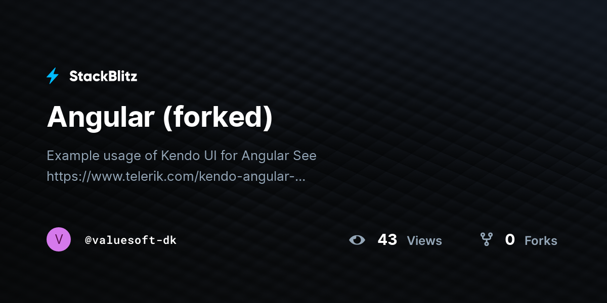 Angular (forked) - StackBlitz