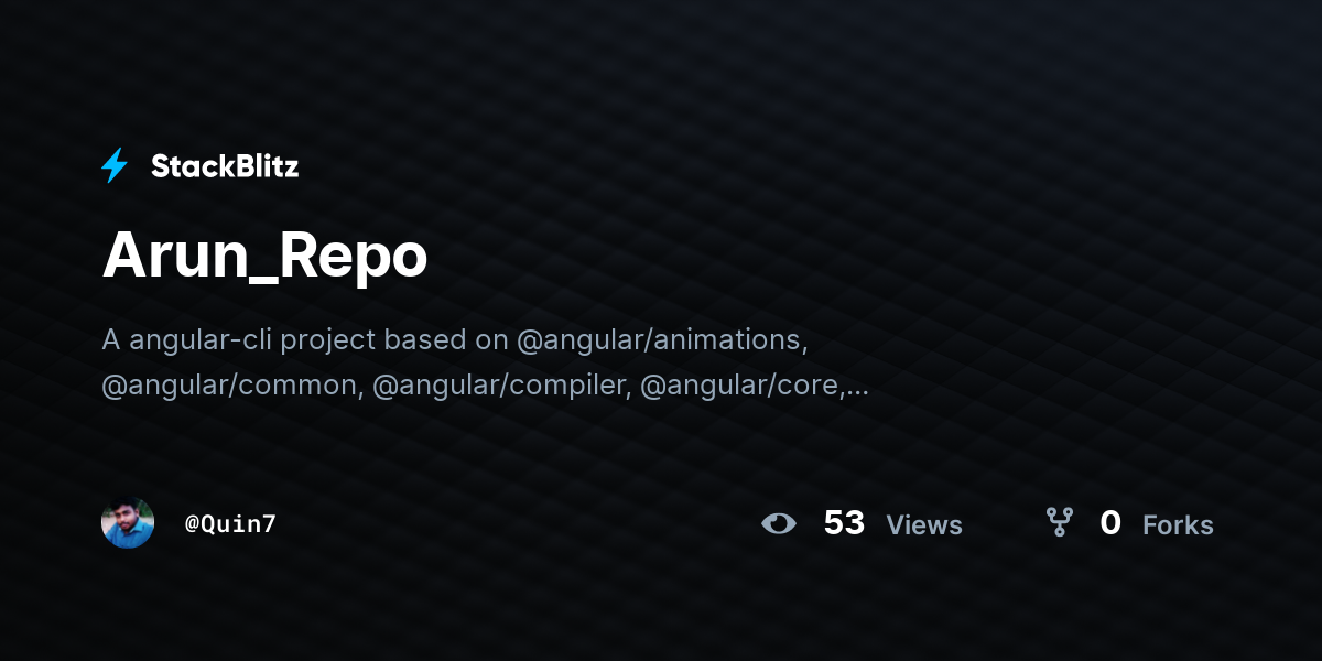 Arun_Repo - StackBlitz