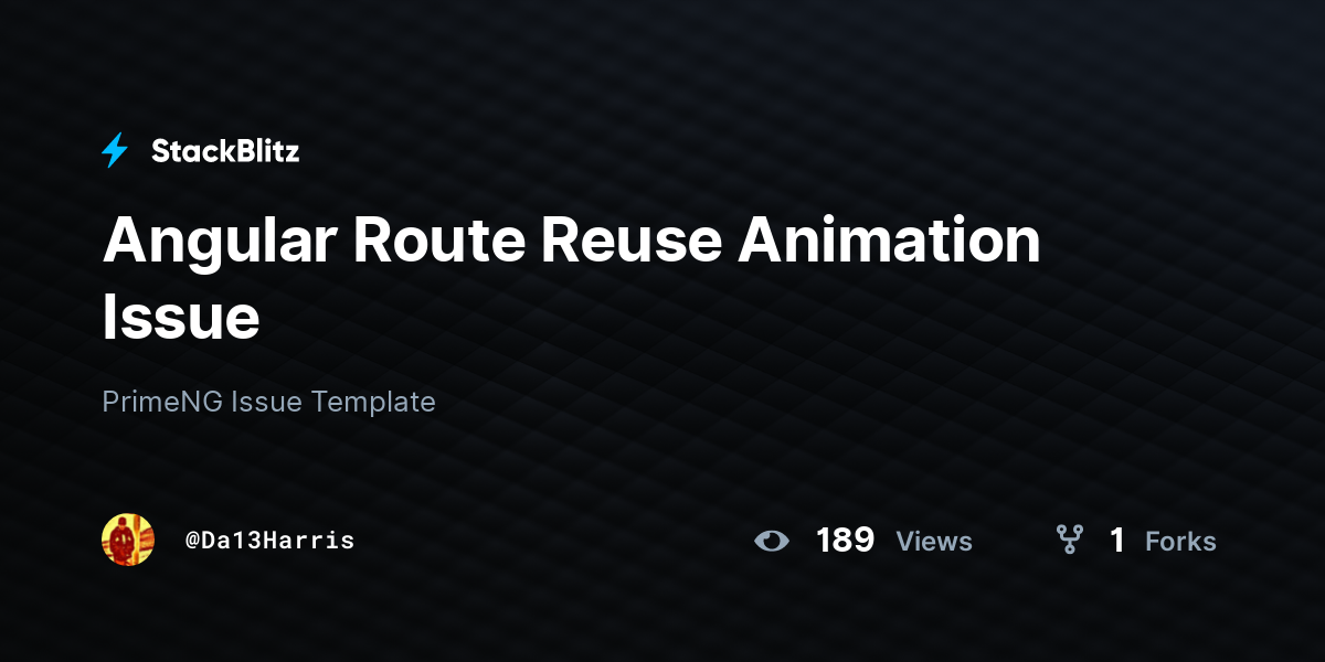 Angular Route Reuse Animation Issue Stackblitz