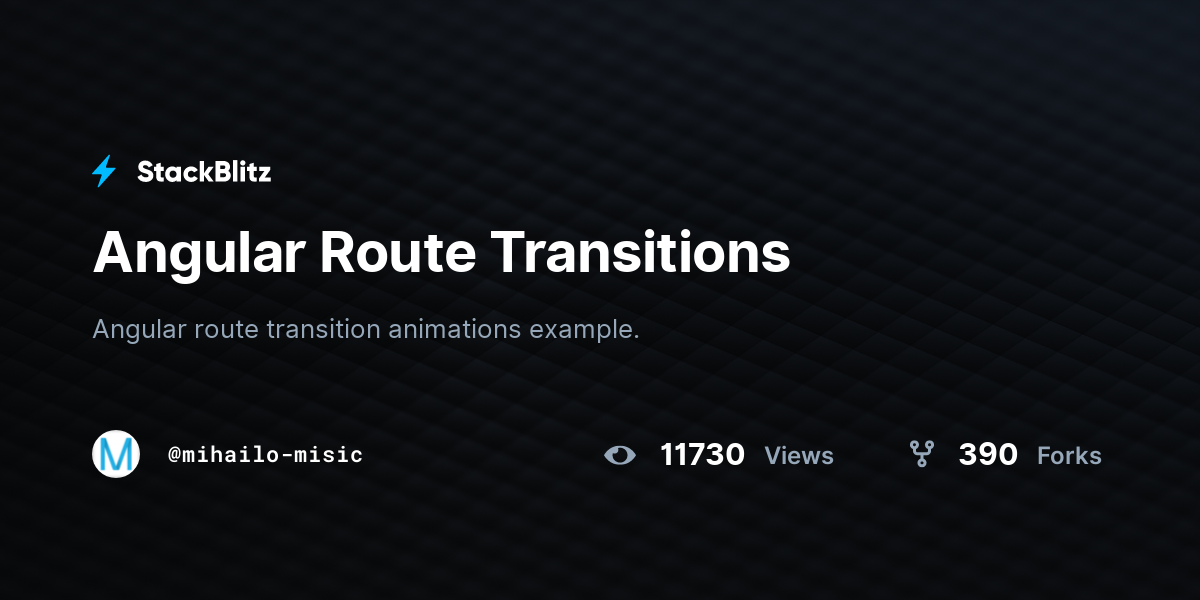 Angular Route Transitions Stackblitz 4089