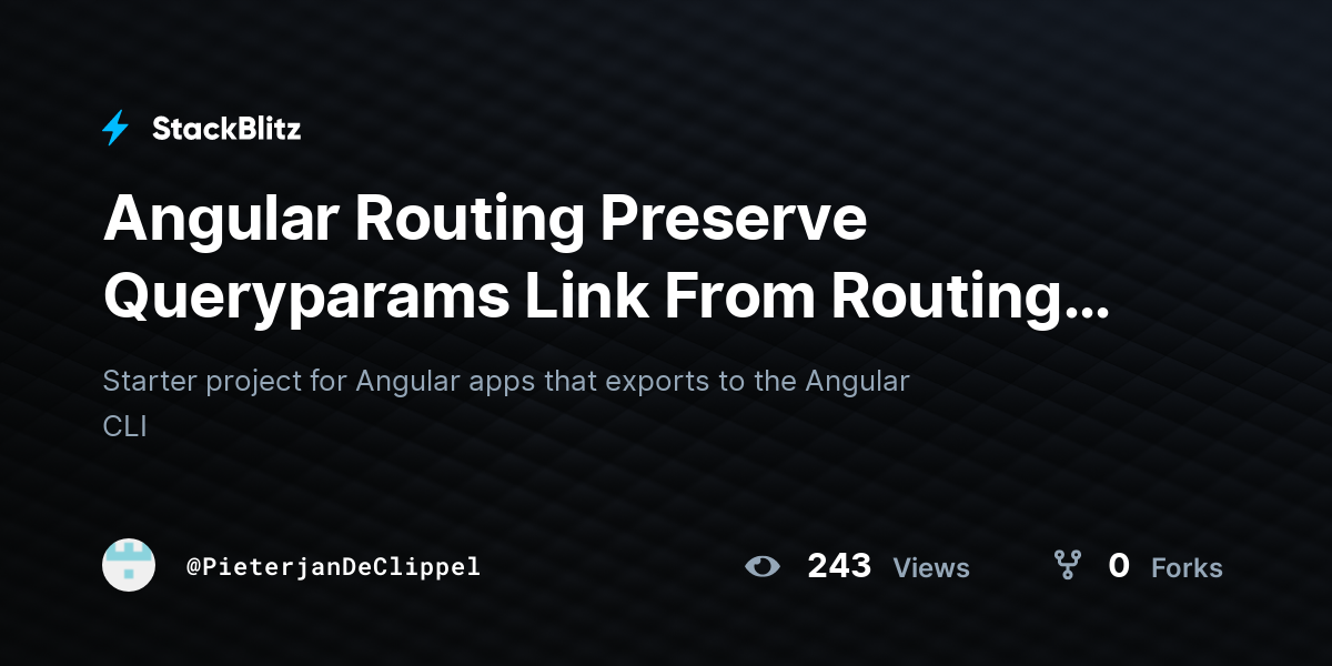 Angular Routing Preserve Queryparams Link From Routing Componen