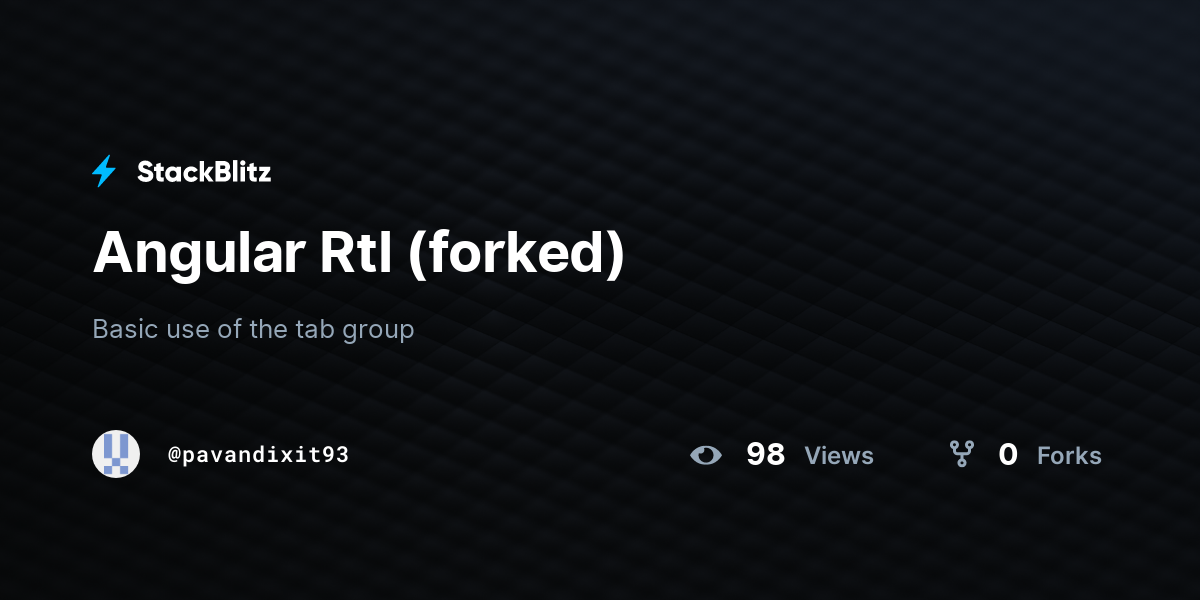 Angular Rtl (forked) - StackBlitz