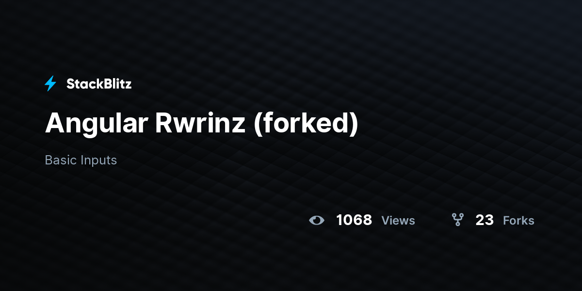 Angular Rwrinz (forked) - StackBlitz