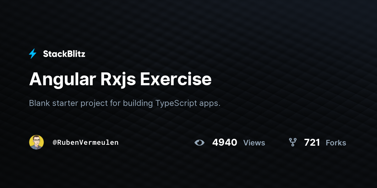 Angular Rxjs Exercise - StackBlitz
