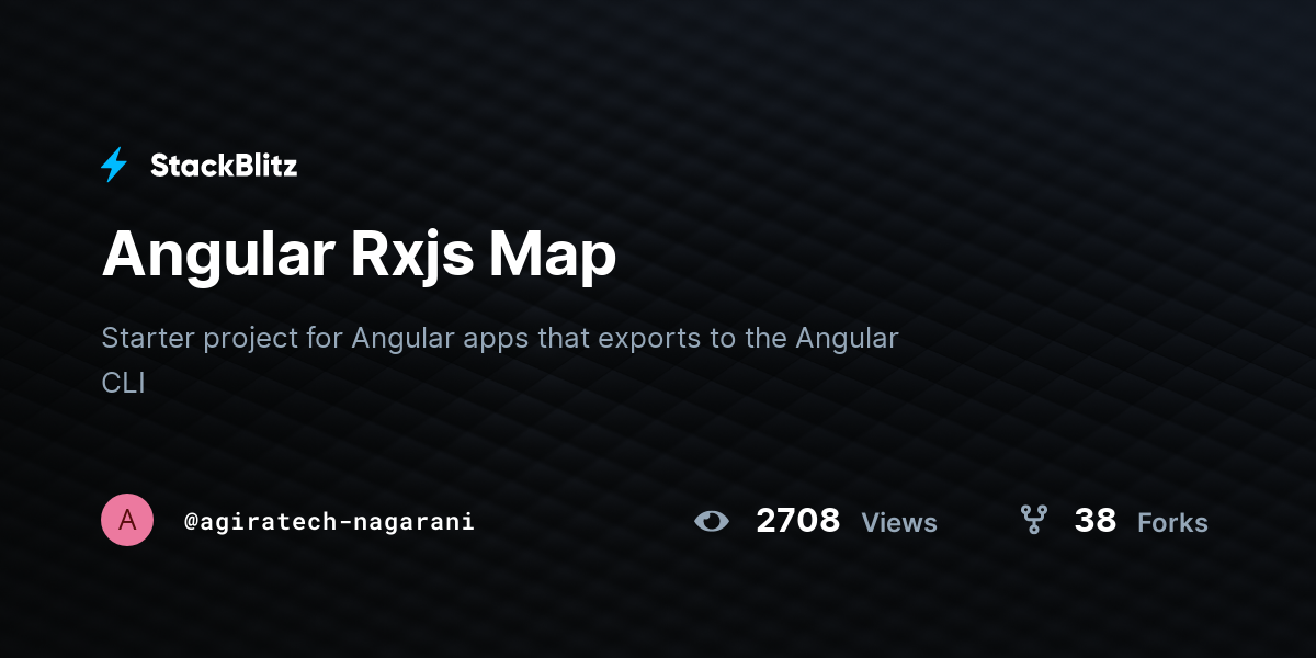Angular Rxjs Map - StackBlitz