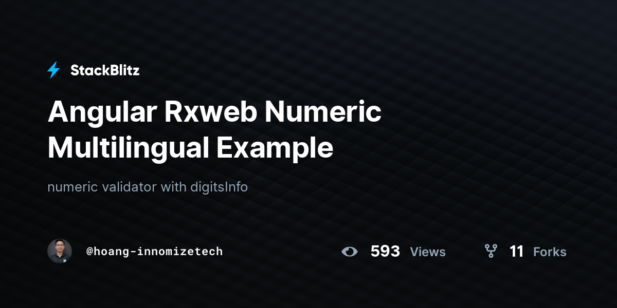 Angular Rxweb Numeric Multilingual Example - StackBlitz