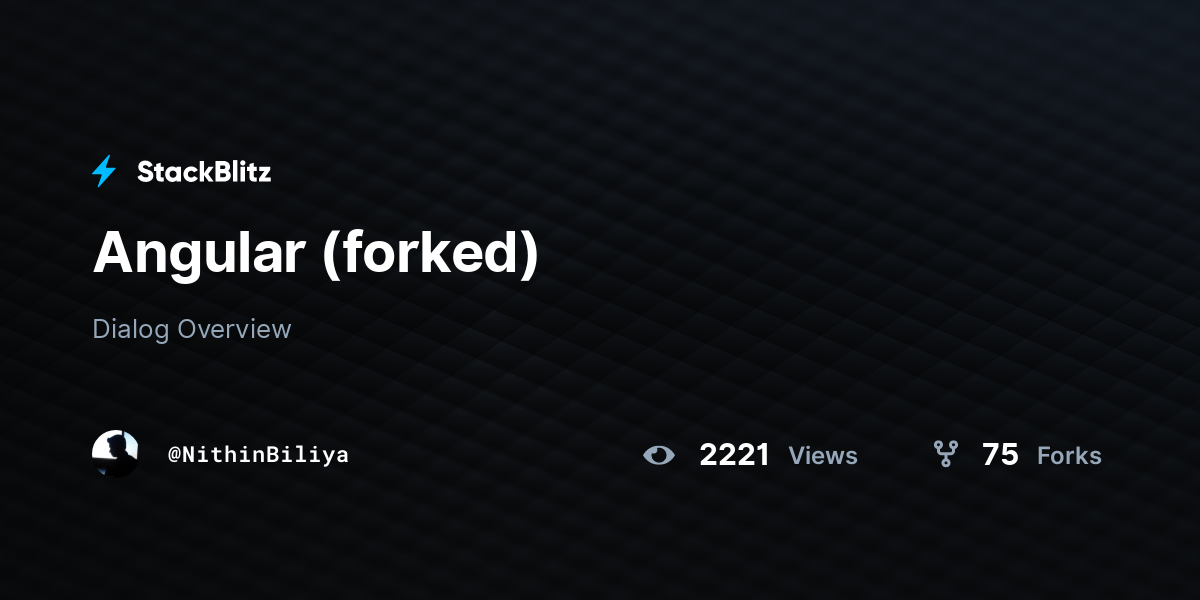 Angular (forked) - StackBlitz