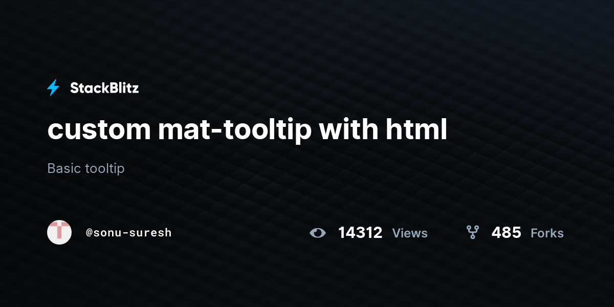 custom mat-tooltip with html - StackBlitz