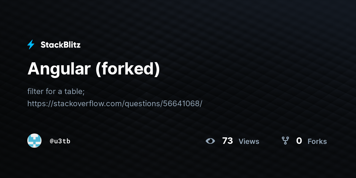 Angular (forked) - StackBlitz