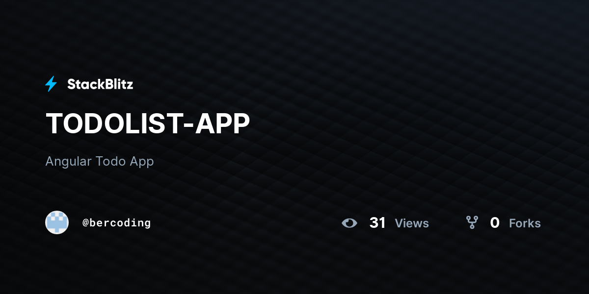 TODOLIST-APP - StackBlitz