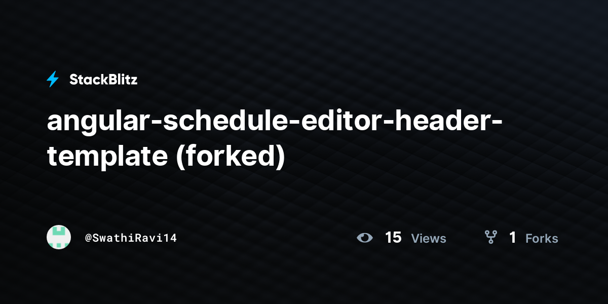 angular-schedule-editor-header-template (forked) - StackBlitz angular-schedule-editor-header-template (forked) - StackBlitz