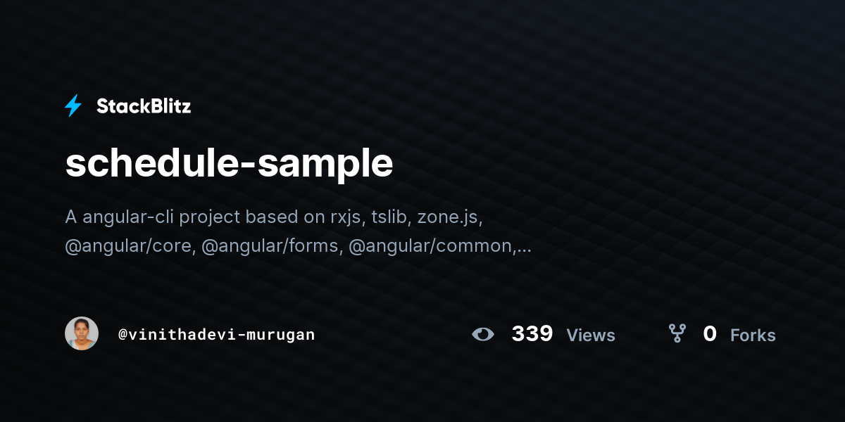 schedule-sample - StackBlitz