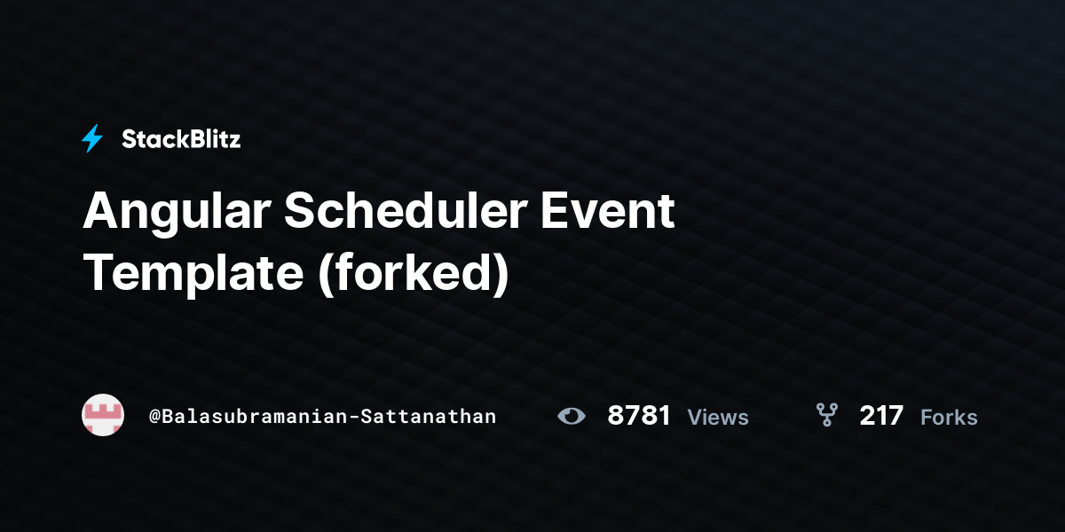 Angular Scheduler Event Template (forked) - StackBlitz