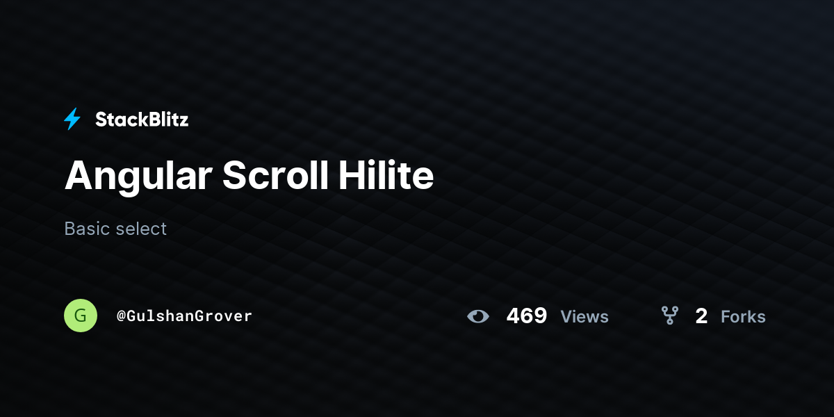 Angular Scroll Hilite - StackBlitz