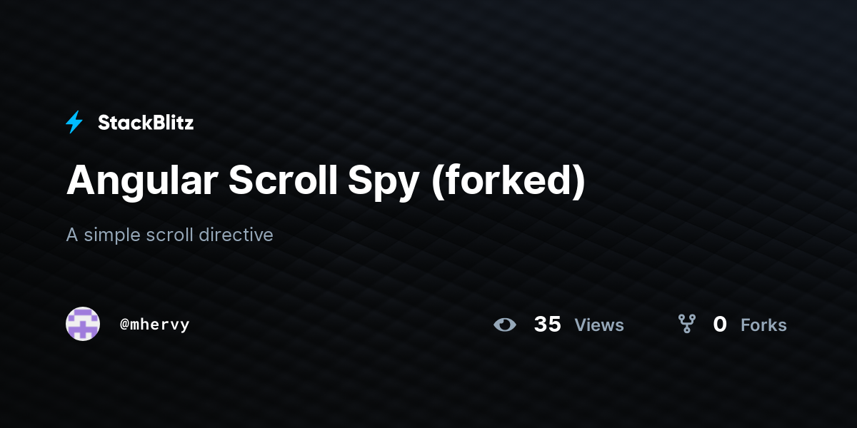 Angular Scroll Spy (forked) - StackBlitz Angular Scroll Spy (forked) - StackBlitz
