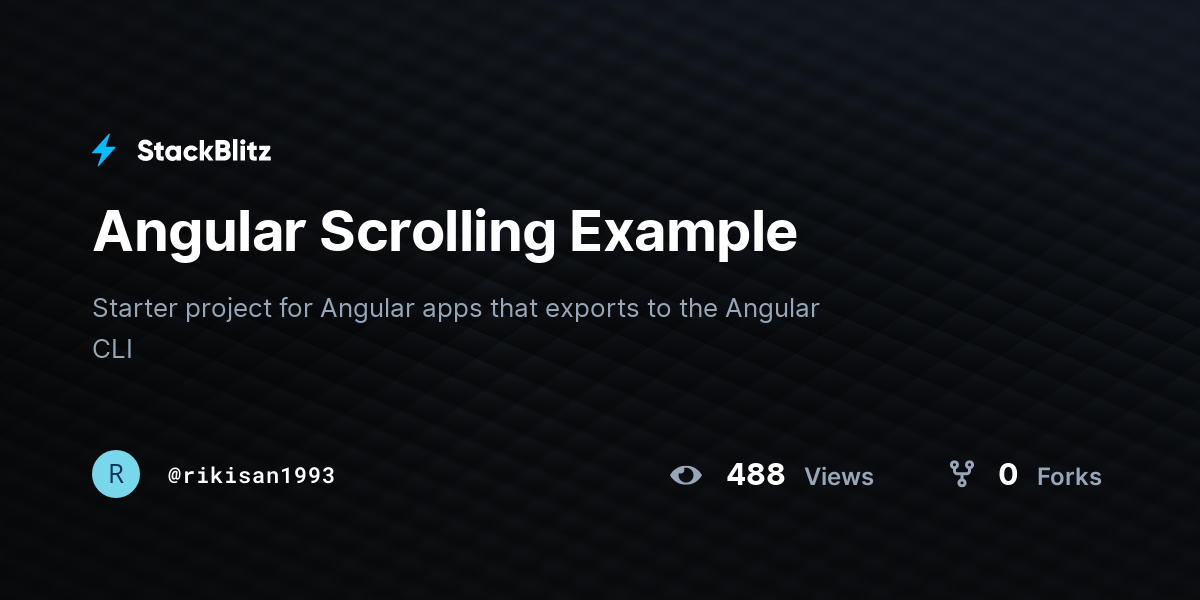 Angular Scrolling Example - StackBlitz