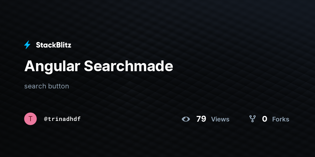 Angular Searchmade Stackblitz
