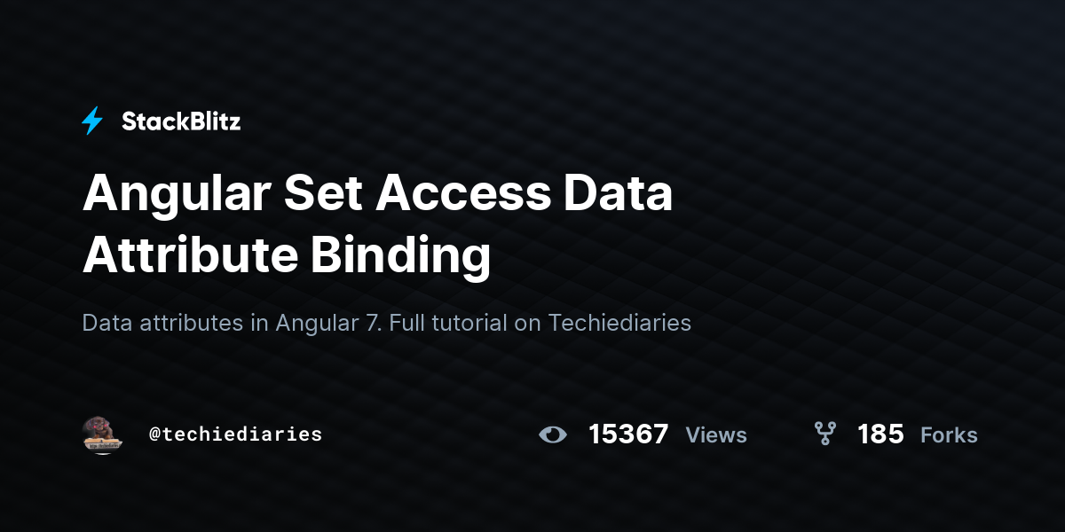 Angular Set Access Data Attribute Binding - StackBlitz