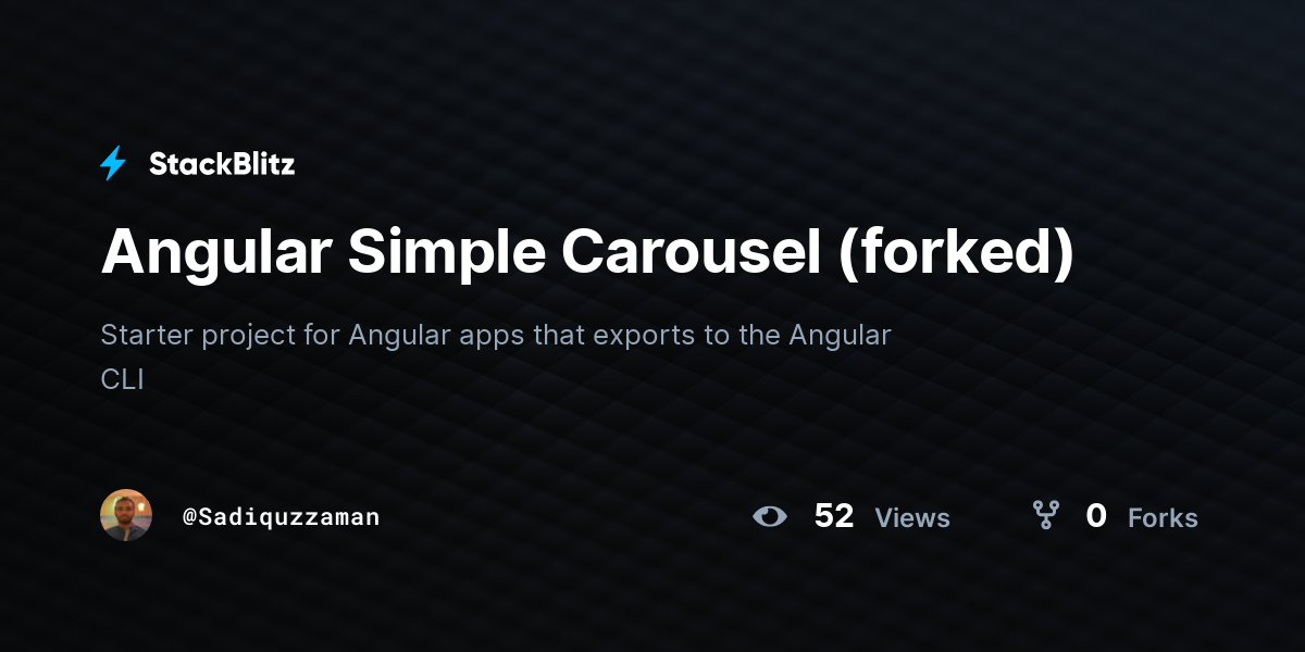 Angular Simple Carousel (forked) - StackBlitz Angular Simple Carousel (forked) - StackBlitz