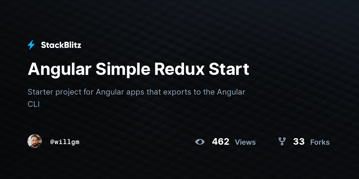 Angular Simple Redux Start - StackBlitz