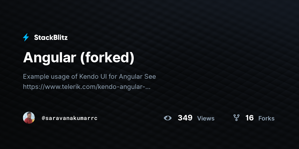 Angular (forked) - StackBlitz