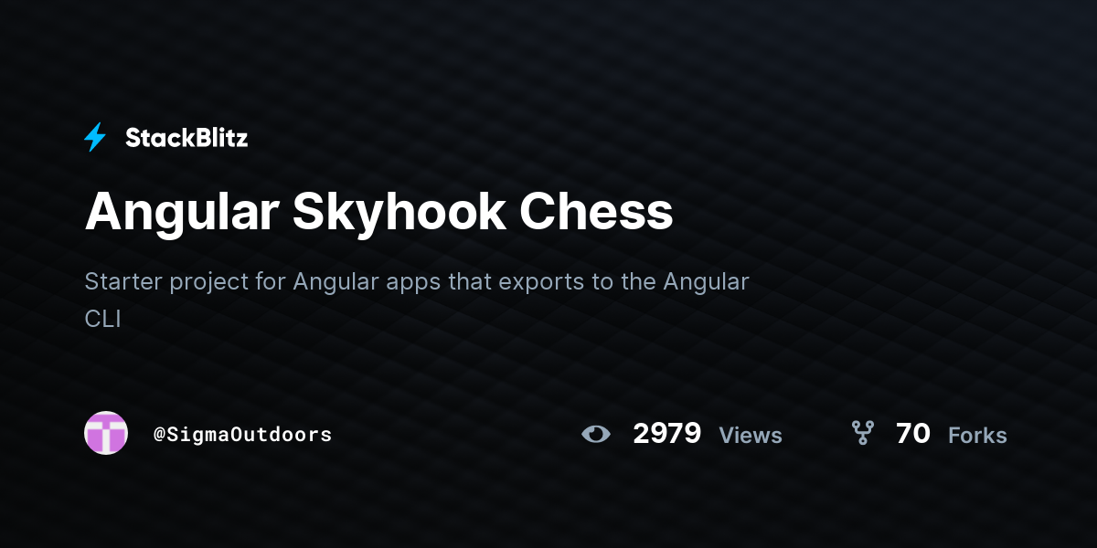Angular Skyhook Chess - StackBlitz