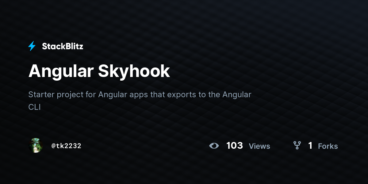 Angular Skyhook - StackBlitz