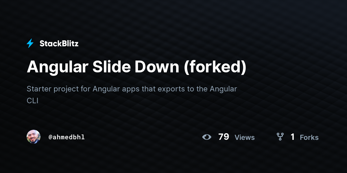 Angular Slide Down (forked) - StackBlitz