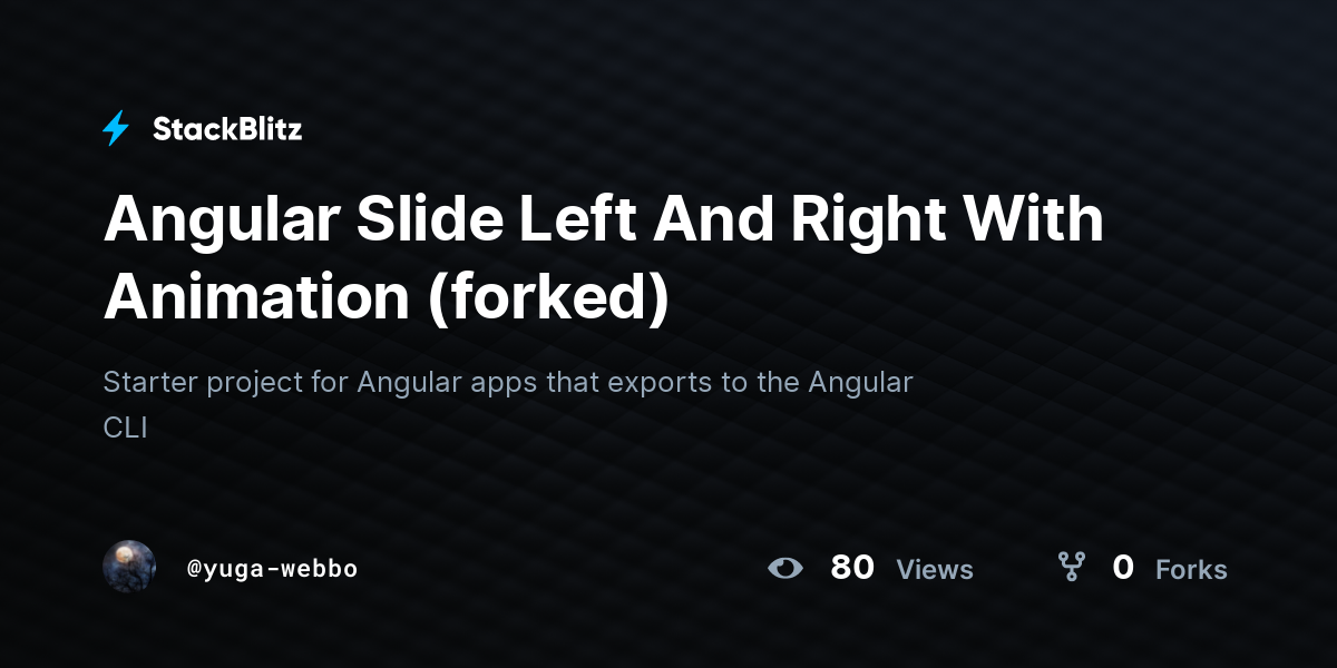 Angular Slide Left And Right With Animation (forked) - StackBlitz Angular Slide Left And Right With Animation (forked) - StackBlitz