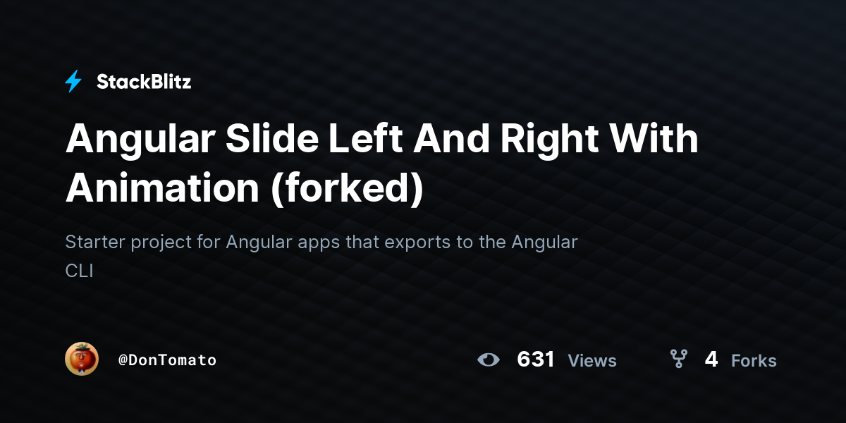 Angular Slide Left And Right With Animation (forked) - StackBlitz